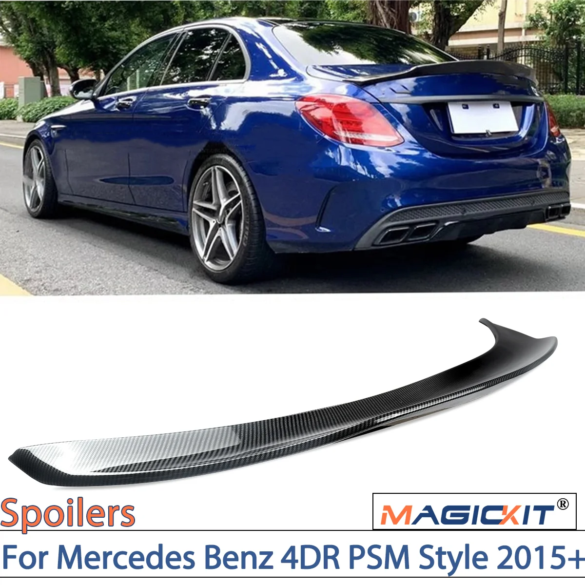 MAGICKIT For Mercedes Benz 4DR PSM Style 2015+ CAR Accessories Carbon ...