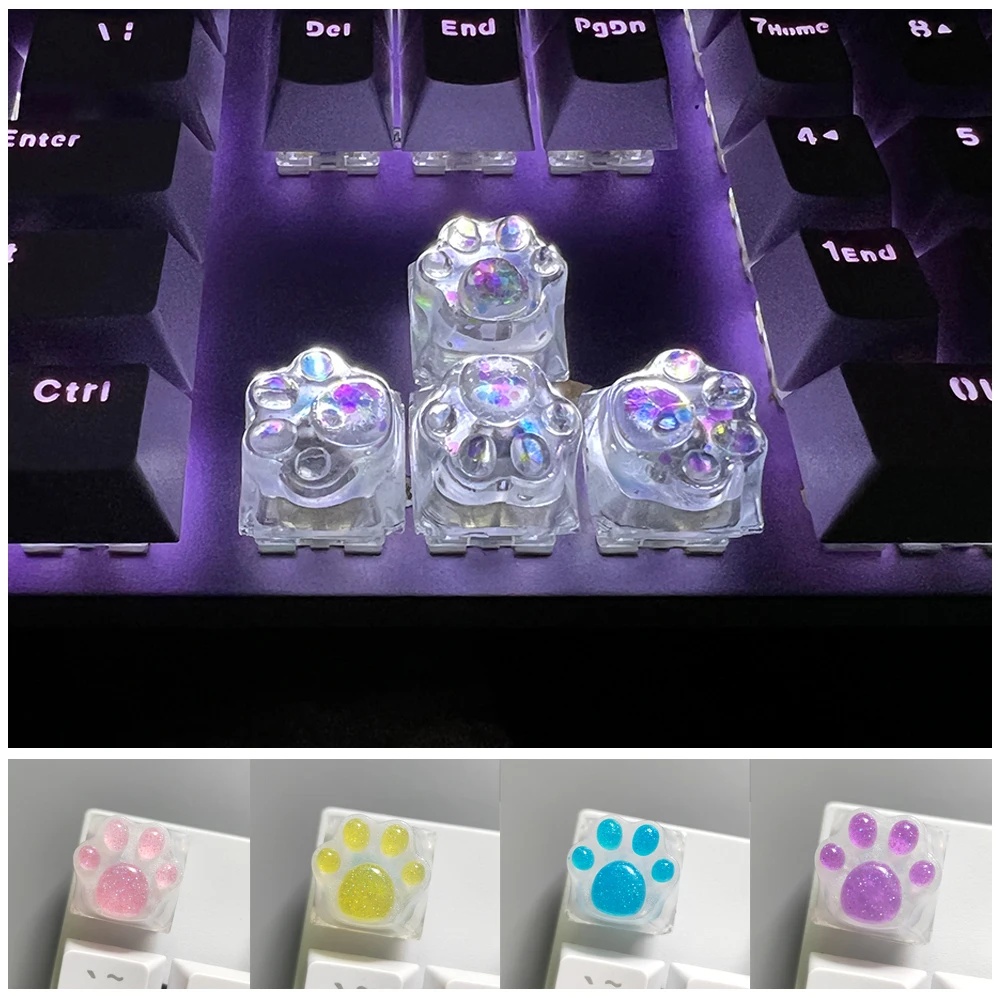 Games-Backlit-Keycap-Cat-Paw-Cute-DIY-Key-Cap-for-Mechanical-Keyboards ...