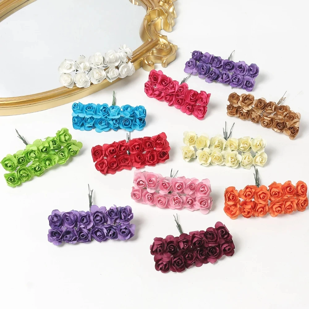 12-36-144pcs-Artificial-Rose-Bouquet-Paper-Fake-Flowers-for-Home ...