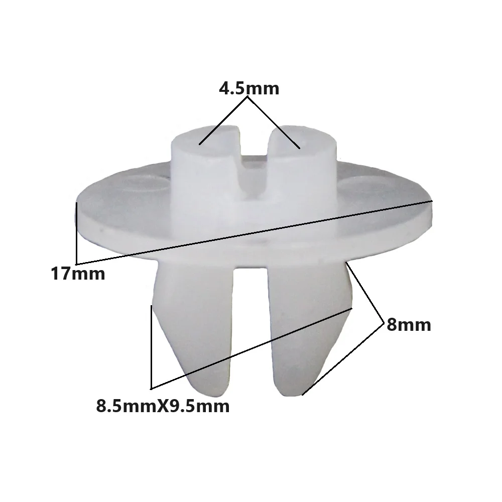 50Pcs-Auto-Plastic-White-Round-Clips-Auto-Bumper-Fastener-Car-Door-Trim ...