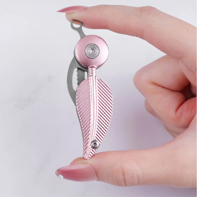 Creative-Feather-Folding-Knife-Cute-Gadget-Pocket-Knife-Girl-Self ...