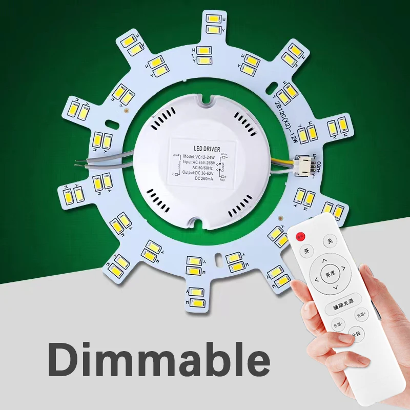 LED Module 220V Ceiling Light Fan Light Round Ring Replacement LED ...