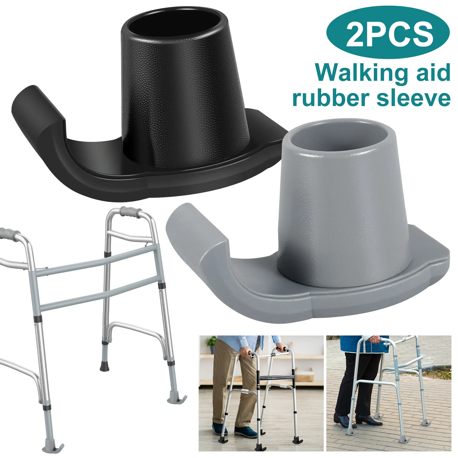 2Pcs-Walker-Ski-Glides-Rubber-Glide-Caps-Heavy-Duty-Walker-Assist ...