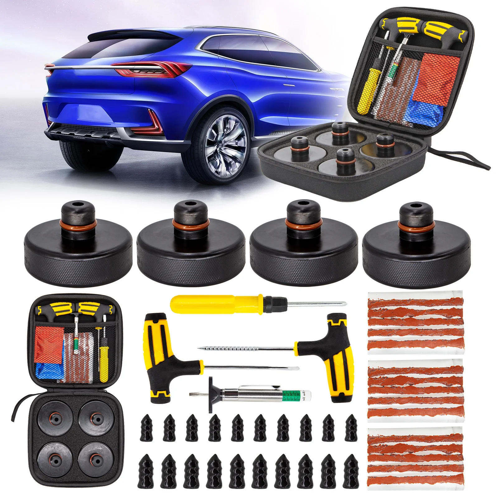 Rubber Lifting Jack Pad Axle Stand Adapter Pucks Tool Chassis For Tesla ...