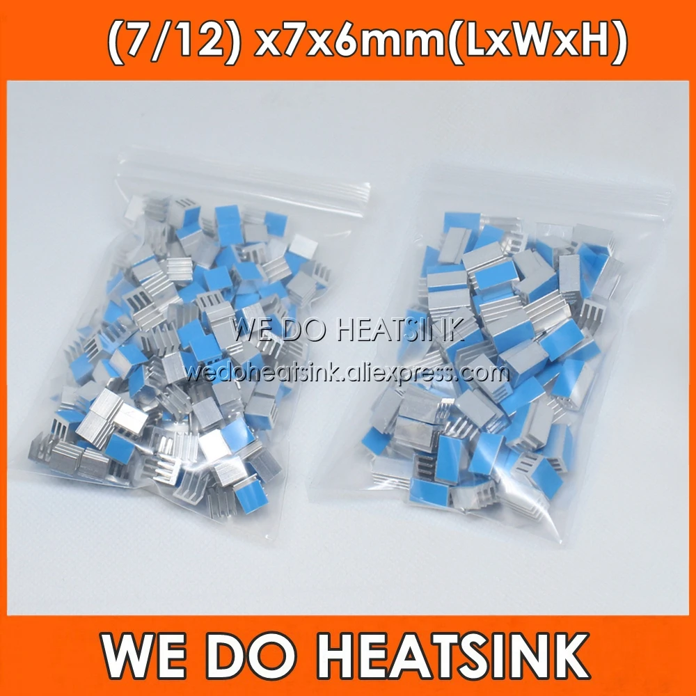WE-DO-HEATSINK-50pcs-lot-Tiny-Small-DIY-7-12-x-7-x-6mm-Heatsink ...