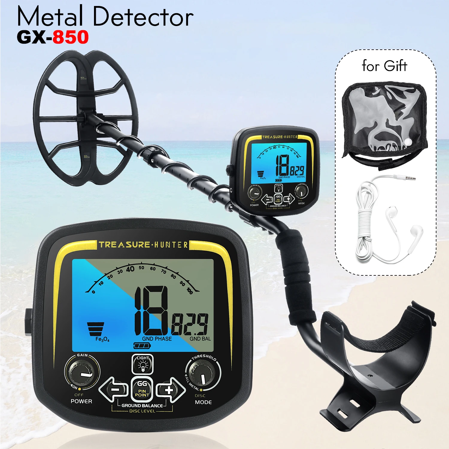 Detector De Metales De alta sensibilidad, Detector De oro subterráneo ...
