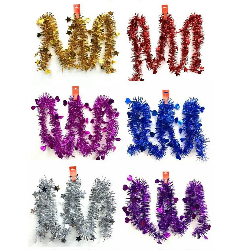 2m-Christmas-Sparkly-Star-String-Christmas-Tree-Decorations-Tinsel ...