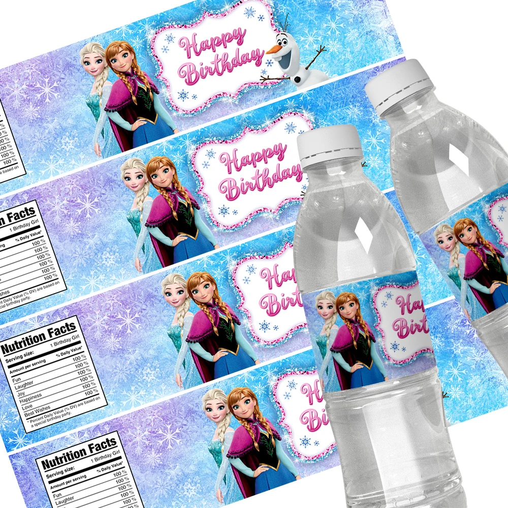 Frozen-Anna-Elsa-Water-Bottle-Wraps-Labels-Birthday-Labels-Stickers ...