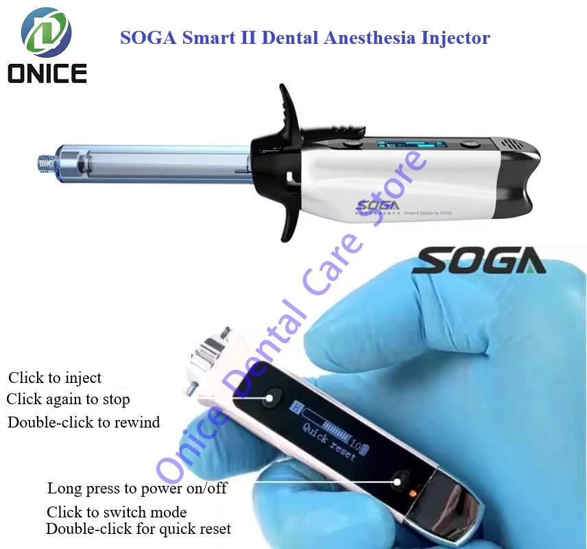 SOGA スマート II ミニ歯科口腔麻酔ブースターデバイスワイヤレスデジタル SOGA 歯科歯科麻酔インジェクター - AliExpress 66