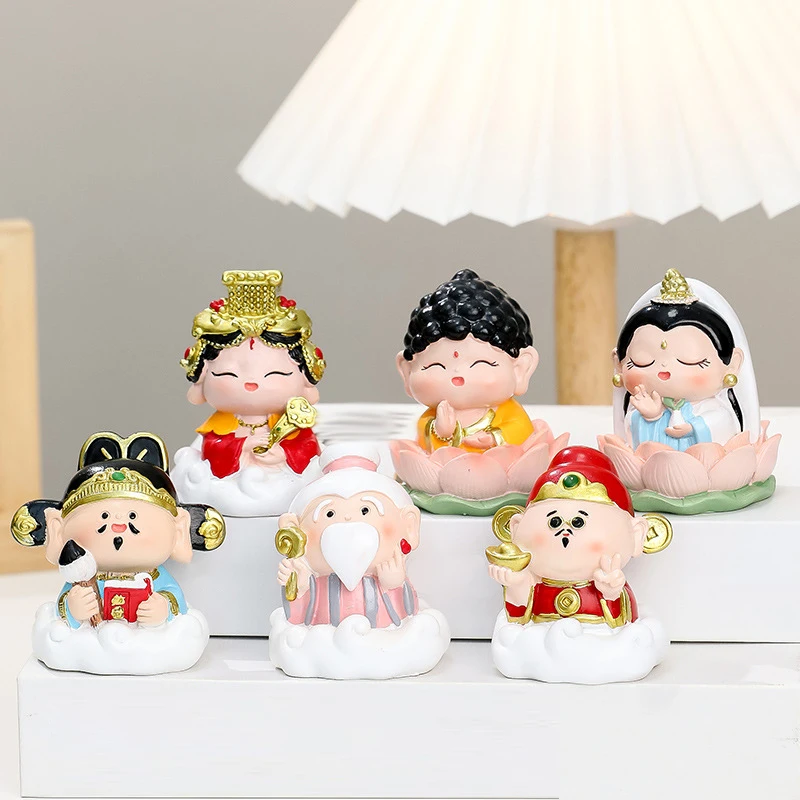 Hot-Chinese-Mascot-Immortal-Figurine-Cute-Buddha-God-Of-Wealth-Resin ...