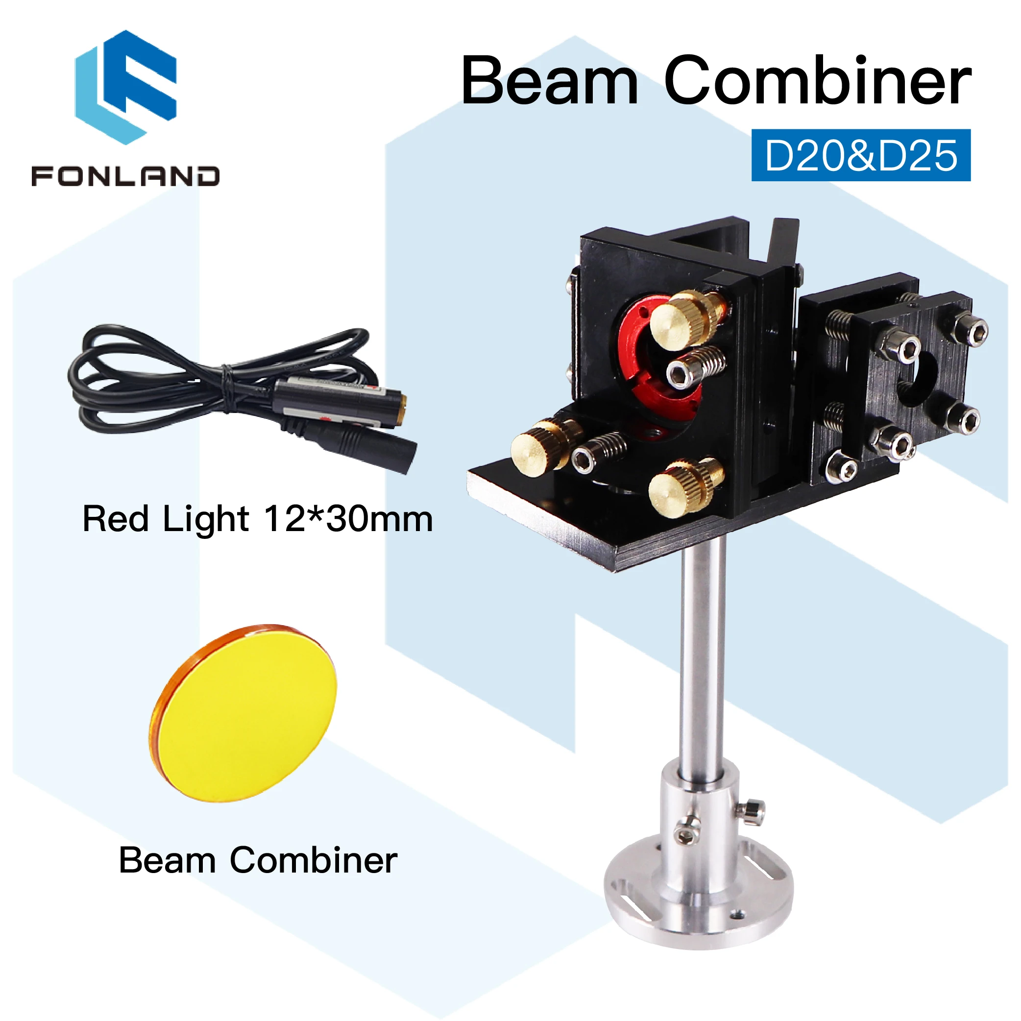 Fonland Znse Laser Beam Combiner Set D20/25mm Znse Beam Lens+combiner ...