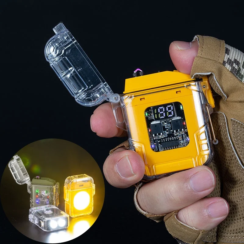 New-Outdoor-Waterproof-USB-Double-Arc-Lighter-Fast-Charging-Portable ...