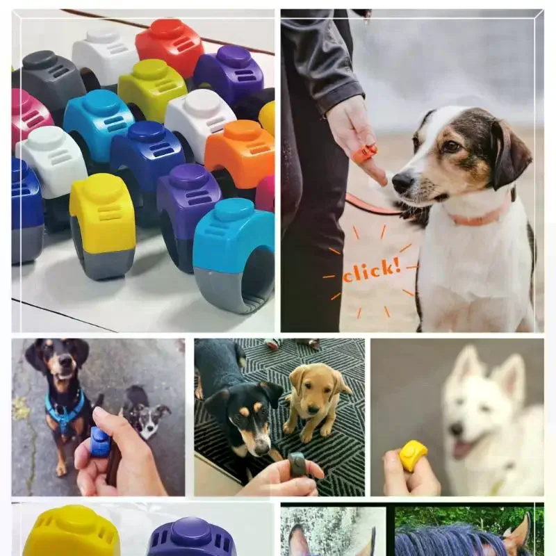 New Ring Clicker Pet Mini Finger Clickers Training Equipment Obedience ...