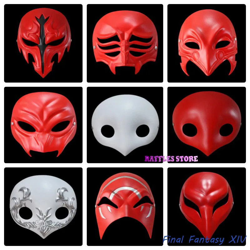 FFXIV-Mask-Ascian-Emet-Selch-Venat-Cosplay-Prop-White-Red-Final-XIV ...