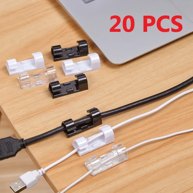 Abs Cable Organizer Clips | Cable Holder Desktop Cord - Cable Organizer ...