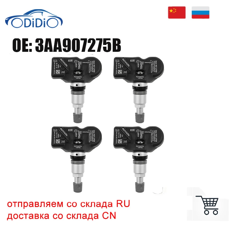 1/2/4 Pcs 3aa907275b Tire Pressure Sensors For Volkswagen Cc Passat Cc ...
