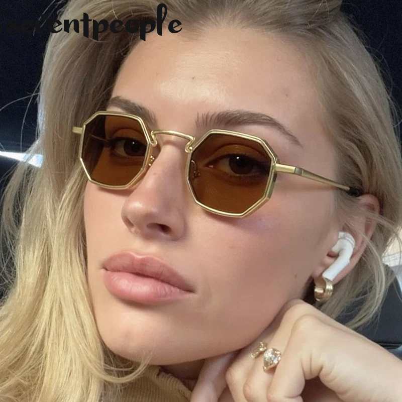 Classic Small Frame Punk Square Sunglasses Women 2026 Luxury Brand ...