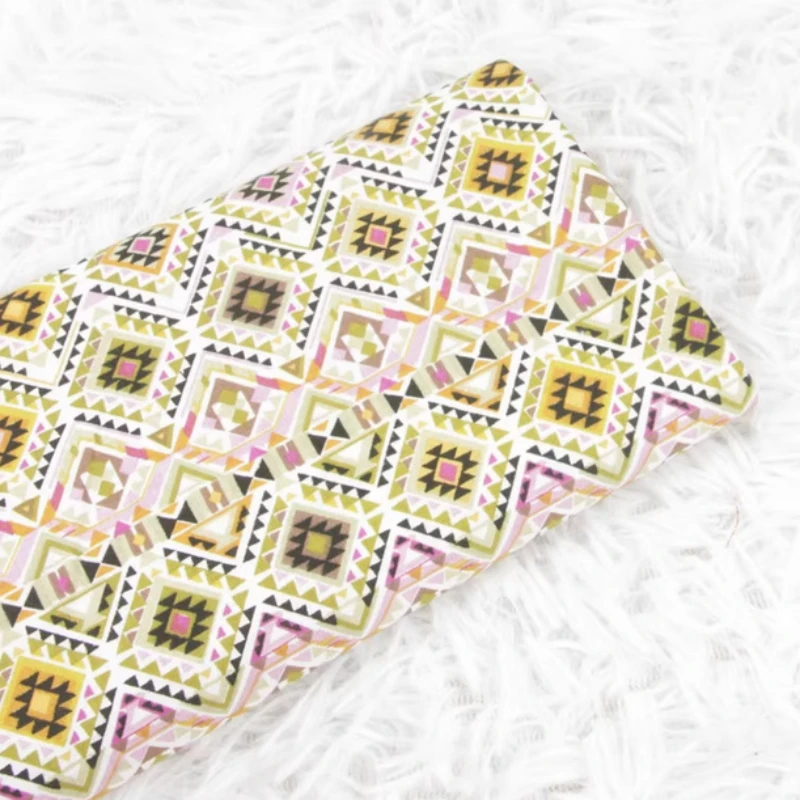 100-Cotton-Plain-Fabric-With-Geometric-National-Wind-Print-Handmade-DIY ...
