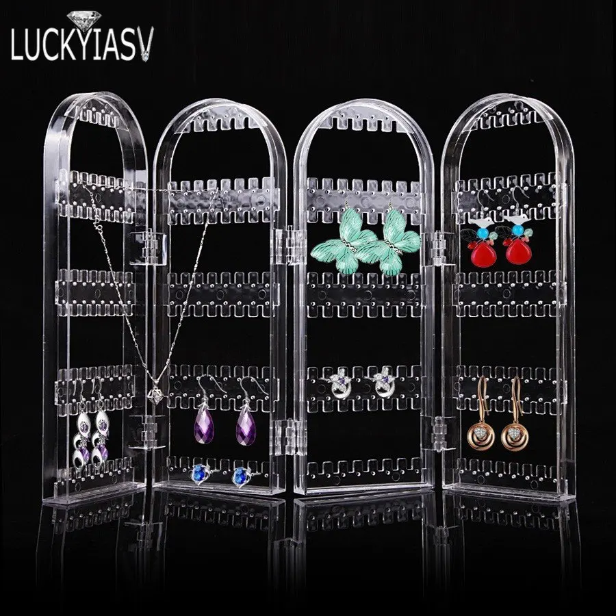 60-to-360-holes-Plastic-Earrings-Studs-Display-Rack-Folding-Screen ...
