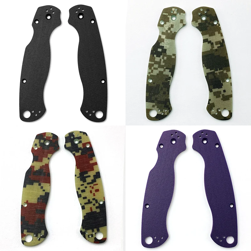 4-Patterns-Custom-G10-Grip-Handles-Scale-For-Spyderco-C81-Paramilitary2 ...
