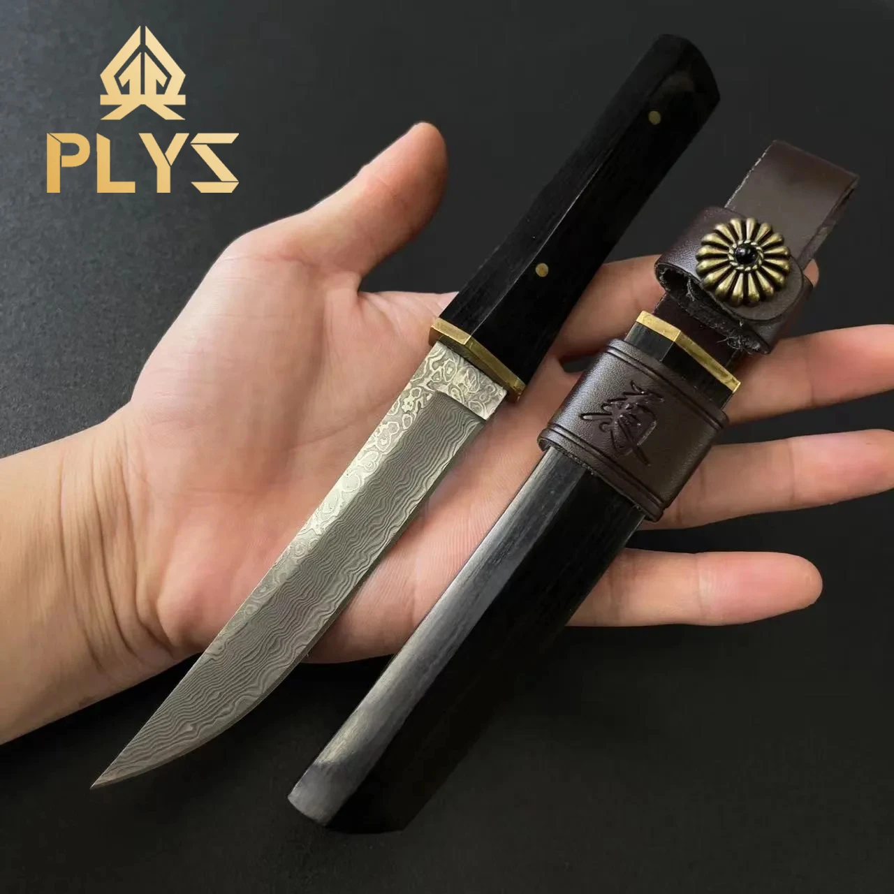 Small-knife-Damascus-grain-solid-wood-handle-fruit-knife-1pcs-precision ...