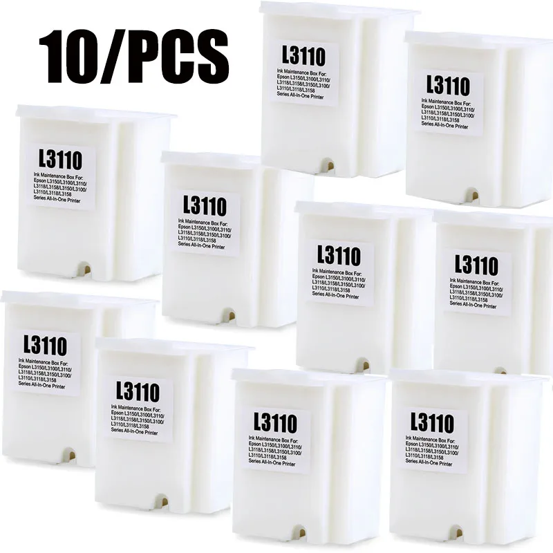 10pcs For epson L3110 maintenance box for epson L3150 L3100 L3110 L3118 ...