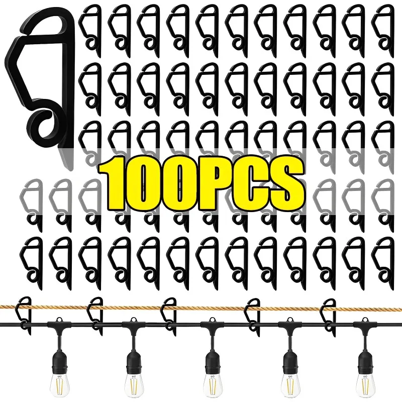 20-100Pcs-Christmas-Light-Wire-Clip-Outdoor-Gutter-Hooks-Tree-Securing ...
