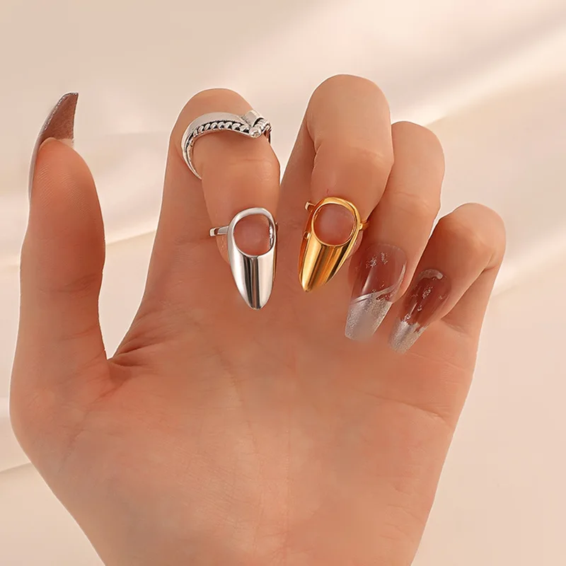Fashion-Creative-Nail-Ring-Sets-Jewelry-Silver-Plated-Finger-Nail ...