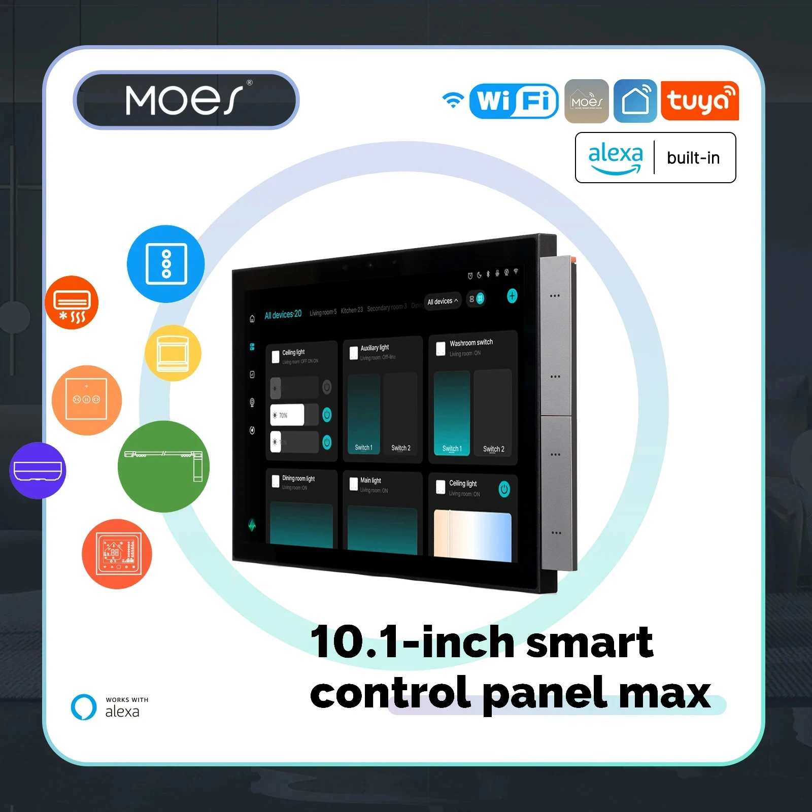 MOES-Tuya-Smart-Home-Control-Panel-Max-10-1inch-Touch-Screen-with ...