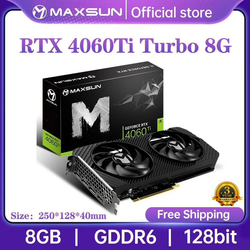 World-Premiere-MAXSUN-Graphics-Cards-RTX-4060Ti-Turbo-8G-GDDR6-GPU-5nm ...
