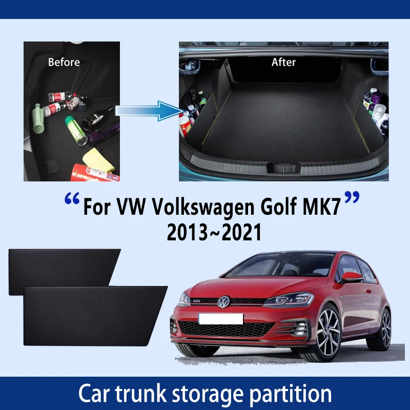 Car Accessories For VW Volkswagen Golf MK7 2013~2021 Trunk Storage ...