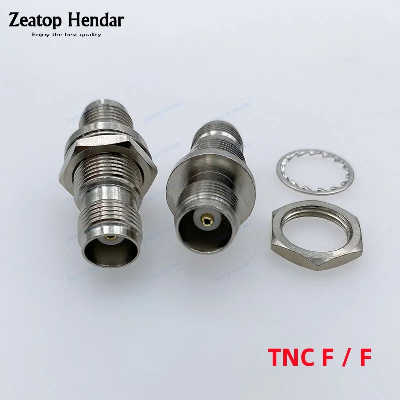 Conector hembra TNC de latón de 1 piezas a TNC hembra, conector Coaxial RF de TNC KKY para ...