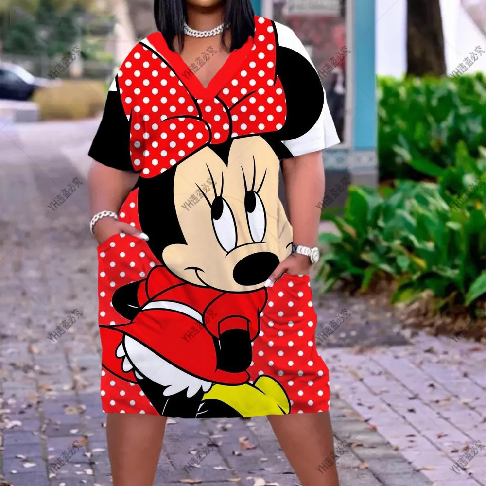 Vestido-de-fiesta-holgado-con-estampado-de-Mickey-Mouse-para-mujer ...