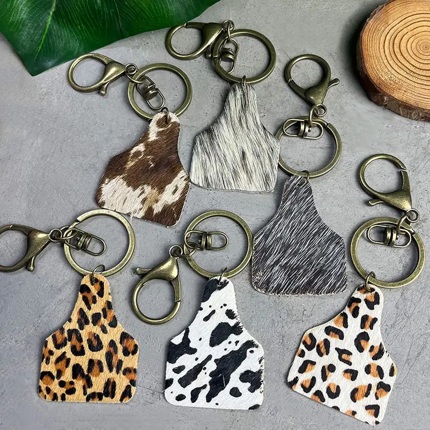 Cattle-Cow-Tag-Keychain-Western-and-Boho-Keychains-Car-Accessories-Real ...