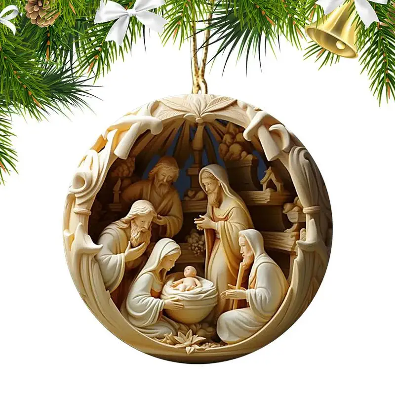 Christmas Tree Pendant Jesus Christ Hanging Ornaments Christmas Tree ...