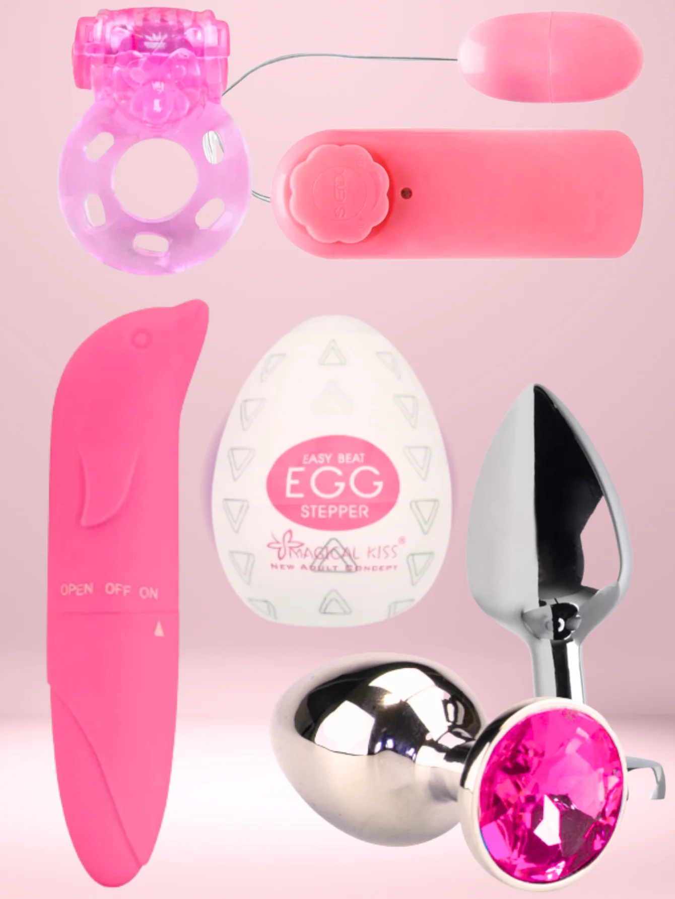 Stainless-Steel-Anal-Plug-Kit-Vibrator-Bullet-Control-G-Point-Dolphin-Vibrator-Egg-Male ...