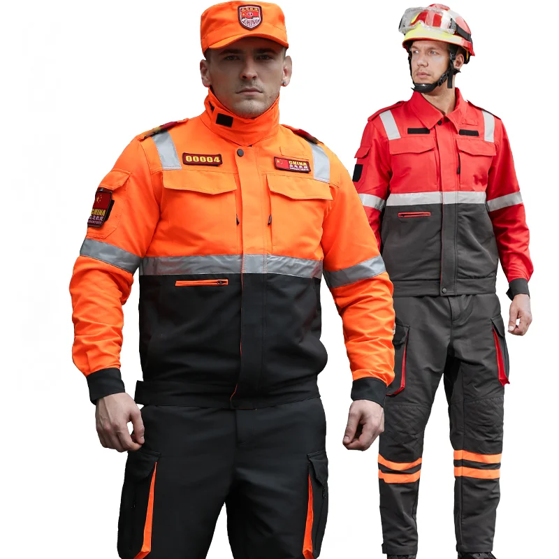 Fire-Operation-Uniforms-Emergency-Rescue-Security-Work-Clothes-Mountain ...