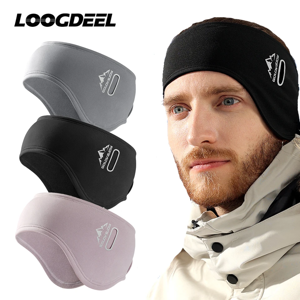 Winter-Sport-Sweatband-Warm-Headband-Thermal-Fleece-Head-Band-Gym-Ski ...