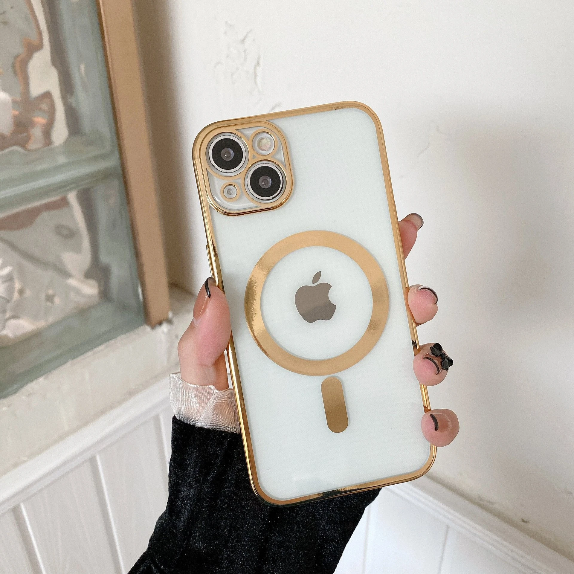 Newfun for iPhone 14 13 12 11 X XR XS 7 8 Plus Pro Max Silicone Magsafe ...