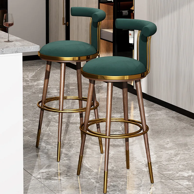 Vintage-Lift-Round-Bar-High-Chair-Green-Nordic-Luxury-Bedroom-Metal ...