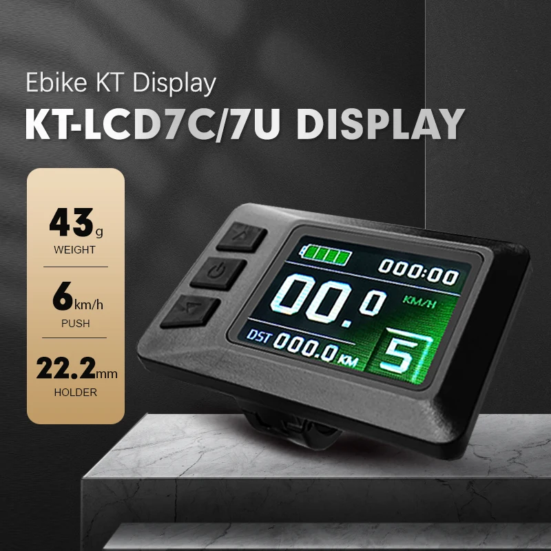 Electric Bike Display KT LCD7C LCD7U 36V 48V Ebike Display With USB ...