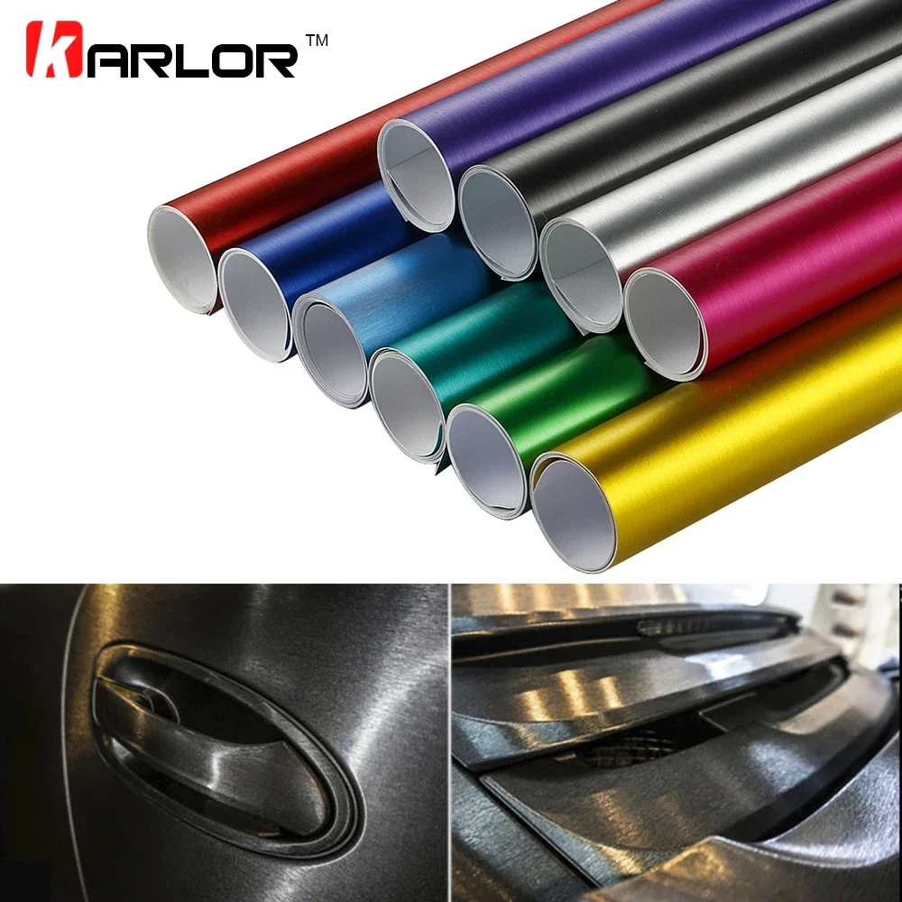 10x100cm-PVC-Vinyl-Wrap-Wire-Drawing-Brushed-Ice-Film-Plating-Chrome ...