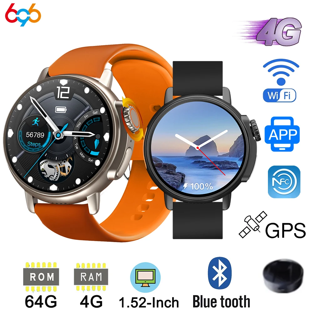 New-Ultra-Women-RAM-4GB-ROM-64GB-4G-Call-GPS-Smart-Watch-NFC-Wifi ...