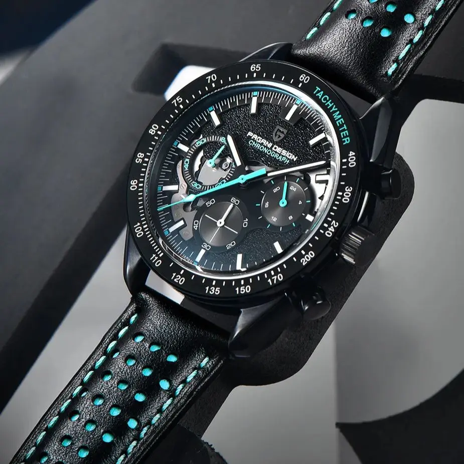 PAGANI-DESIGN-Moon-Dark-reloj-de-cuarzo-para-hombre-cron-grafo ...