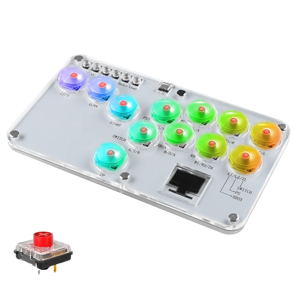 Joystick-Arcade-Hitbox-Controller-Button-Rim-leverless-Arcade-Stick ...
