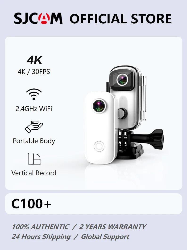 SJCAM-C-mara-de-acci-n-C100-Plus-dispositivo-con-cuerpo-port-til-4K-FHD ...