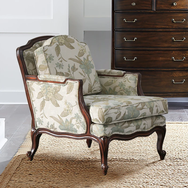 American-style-rural-solid-wood-living-room-sofa-household-cotton-and ...