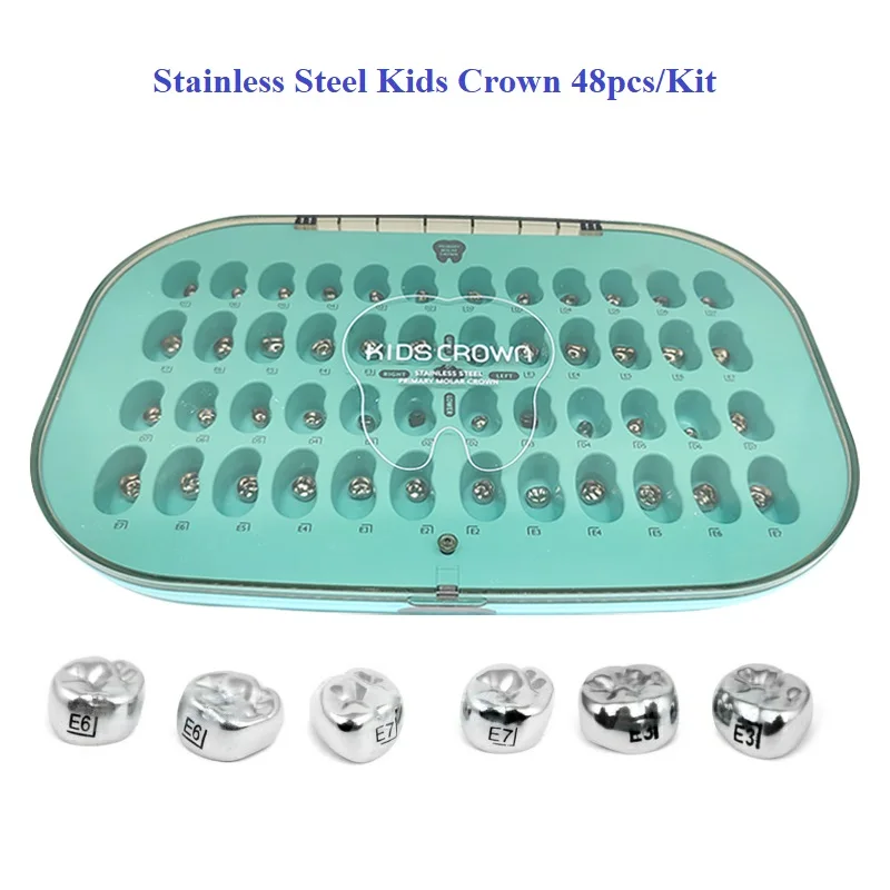 48PCS Shinhung Dental Kids Crown Upper Primary Molar Crown Lower ...