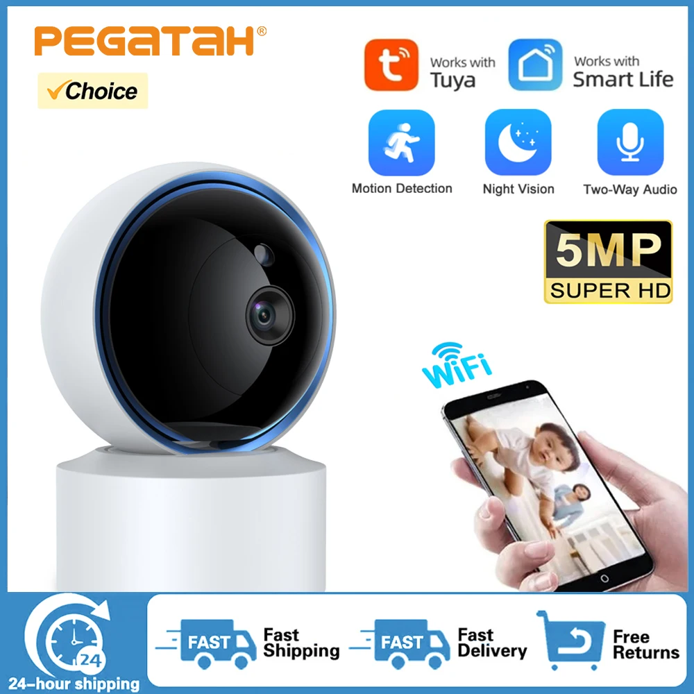 Tuya-1080P-Wifi-IP-Camera-Baby-Monitor-360-PTZ-Motion-Detect-2-Way ...