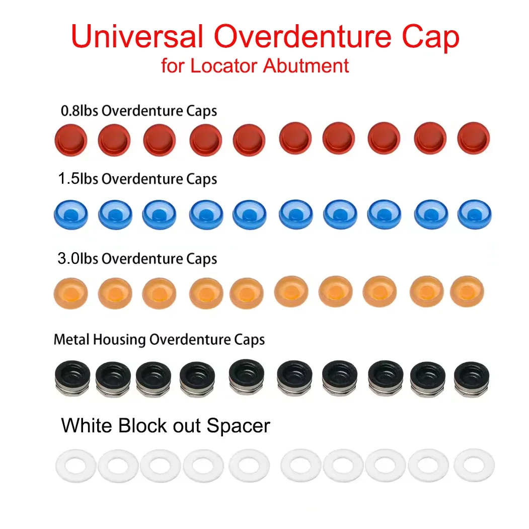 10Pcs Dental Implant locator Abutment Retention Caps Inserts Used for ...